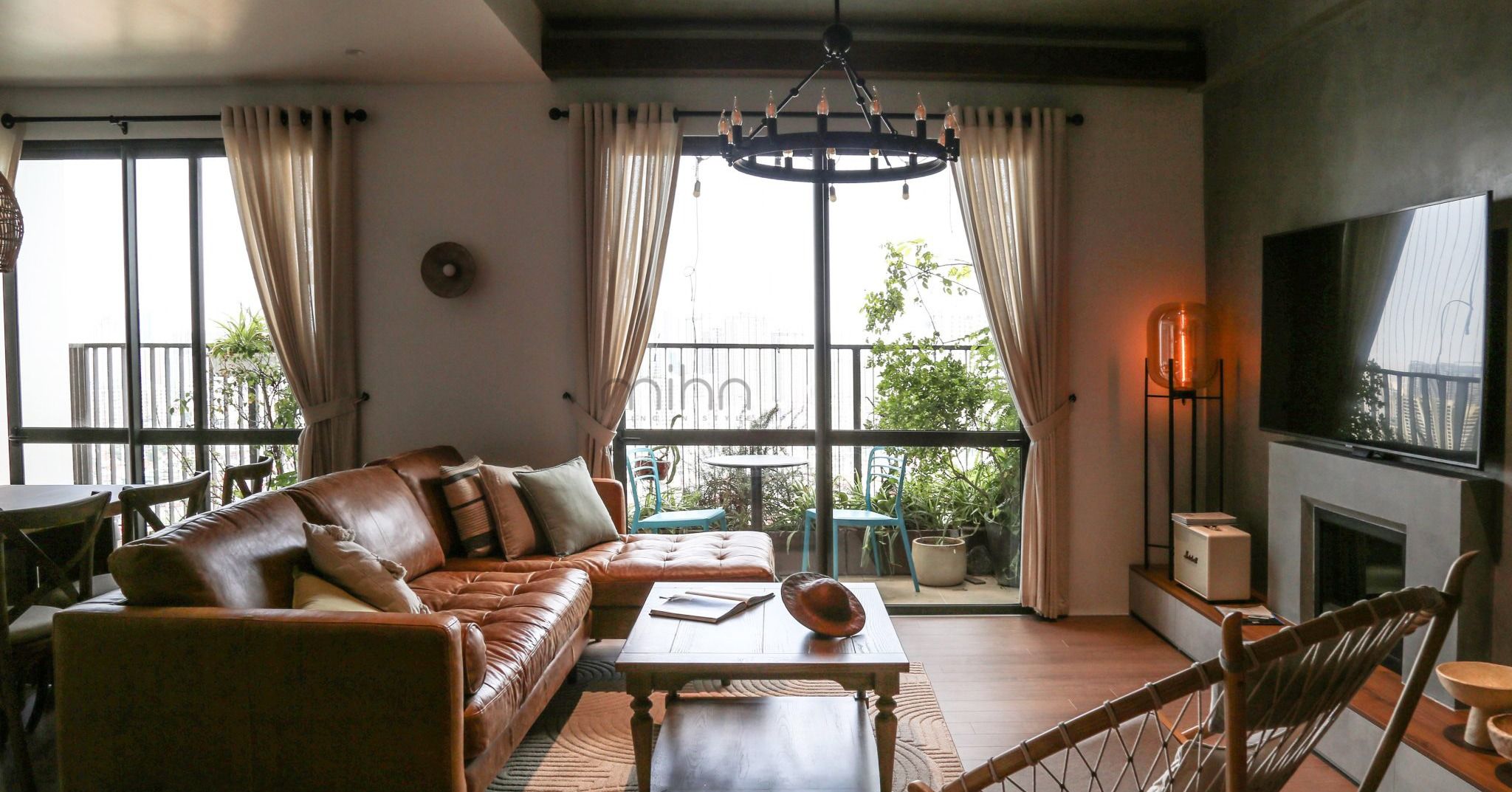 Rèm vải linen đầy tinh tế - Hà Đô Parkview | Rèm cửa Mihn Home
